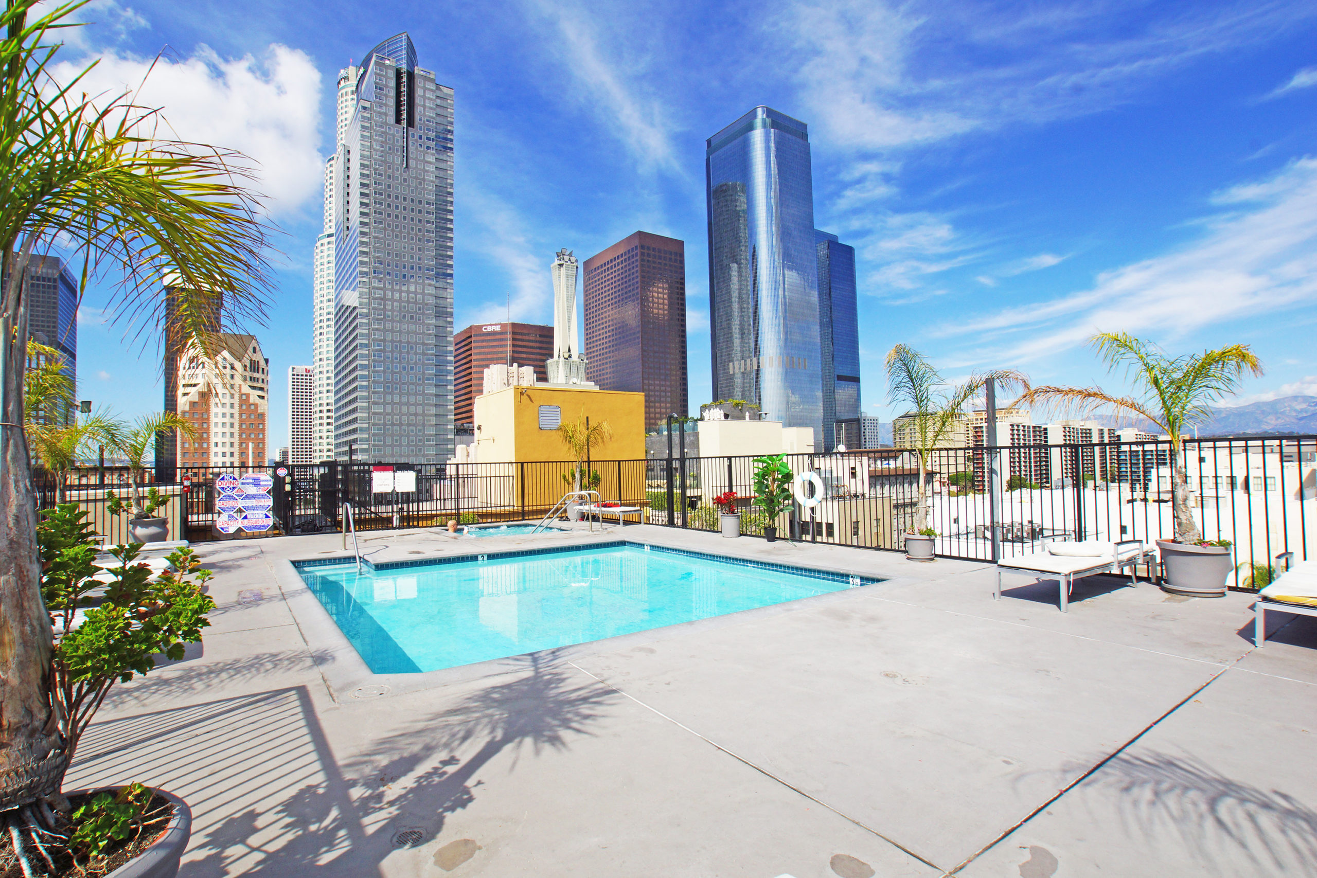 Downtown LA Rooftop Pool-Web Res | Ramiro & Erica Rivas
